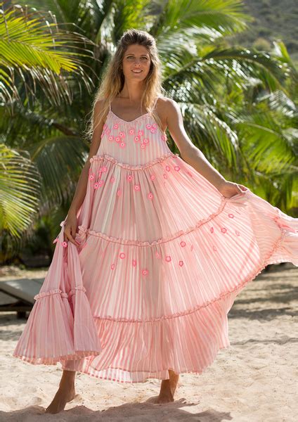 A Free Flowing Three Tiered Ankle Length Sundress Floats Effortlessly