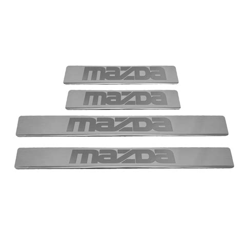 Накладки на пороги Мазда, Mazda СХ-5 до 17 (буквы Мазда, Mazda ...