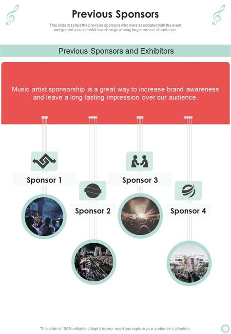 Musicians Function Proposal Previous Sponsors One Pager Sample Example Docu