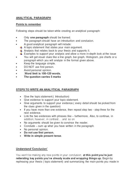 Format Analytical Para Pdf Essays Argument