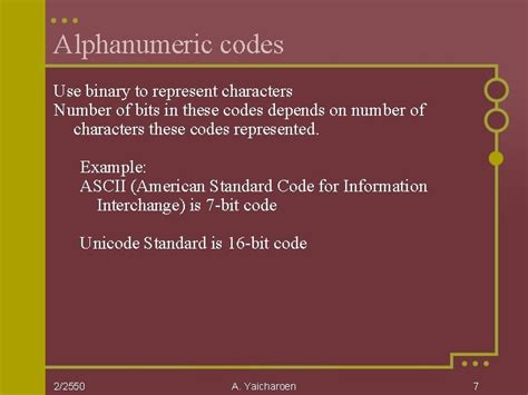Number Representation Codes Straight Binary Code Represents Numbers