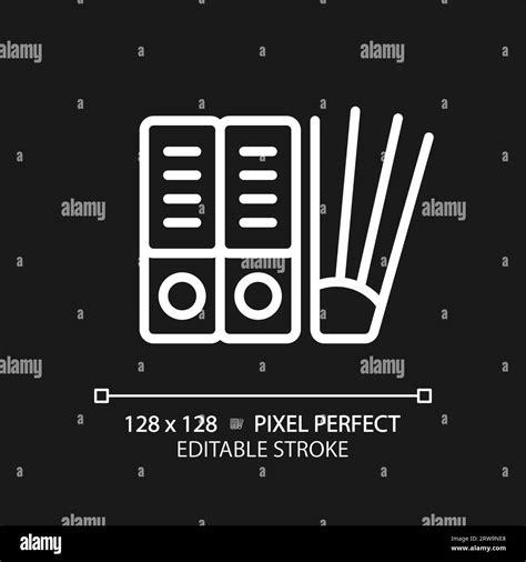 2d Customizable File Thin Linear White Icon Stock Vector Image And Art