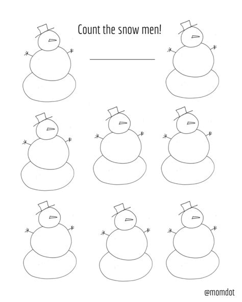 Snowman Printables 4 Activity Sheets