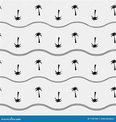 Vector Seamless Pattern Modern Stylish Texture Palm Tree Stock Vector Stock Vector