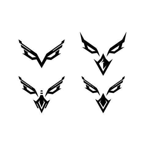 Premium Vector Eagle Face Logo Bundle With Mecha Style In Modern