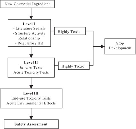 Flow Chart Of Toxicity Testing Levels For A New Cosmetics Ingredient Download Scientific Diagram