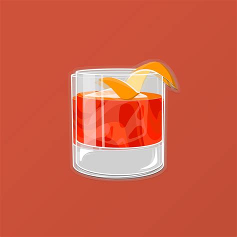 Classic Negroni Cocktail Sticker Cocktail Critters