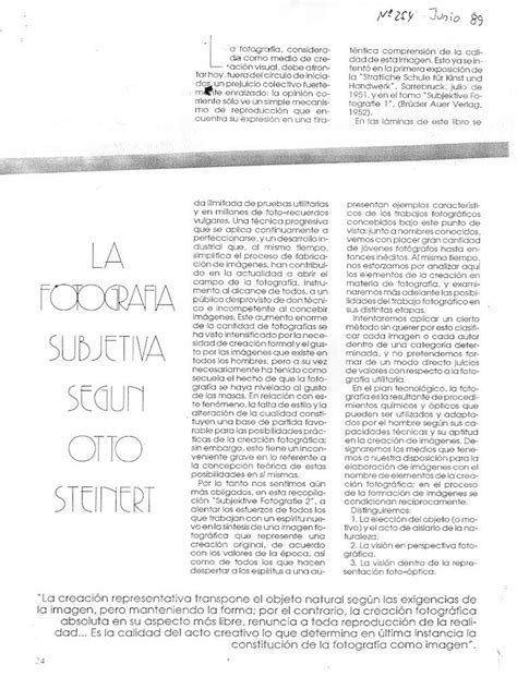 Steinert Otto La Fotografía Subjetiva Pdf