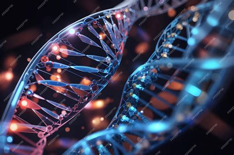Premium Ai Image Dna Molecule Structure Image Generative Ai