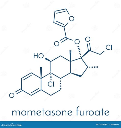 Mometasone Furoate Molecular Structure Anti Inflammatory Drug Ball