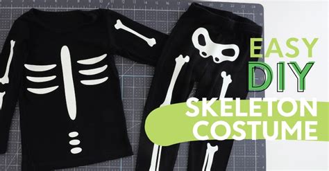 Easy Diy Skeleton Costume That Glows In The Dark Too The Homes I