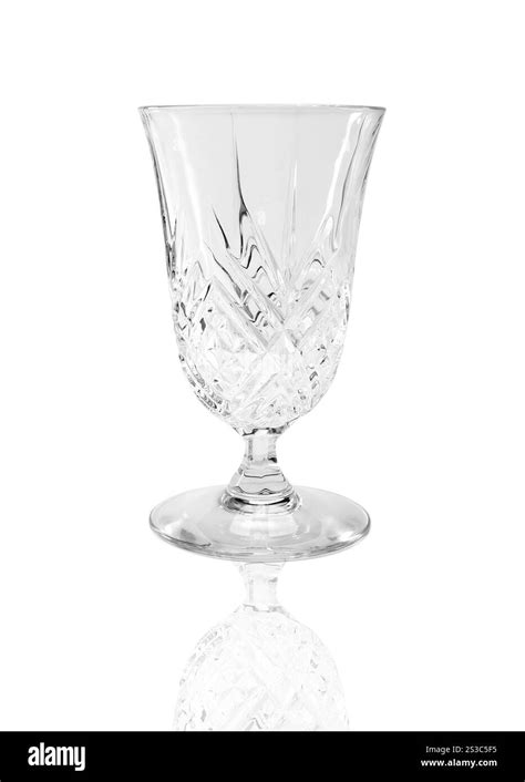Empty Wine Glass Isolated On White Background Empty Wine Glass Stock