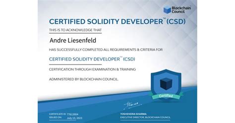 andré liesenfeld on linkedin certified solidity developer andre