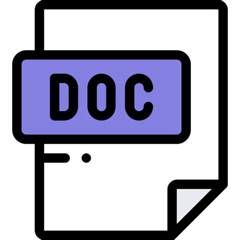 Doc File Format Detailed Rounded Lineal Color Icon
