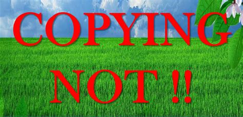 COPYING NOT COPYING OUT FOR CREDIBLE CONTRIBUTION Inspiring Always