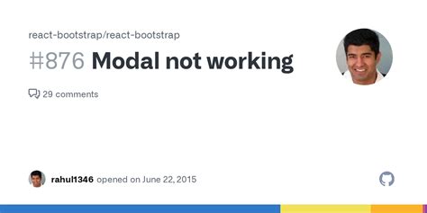 Modal Not Working Issue React Bootstrap React Bootstrap Github