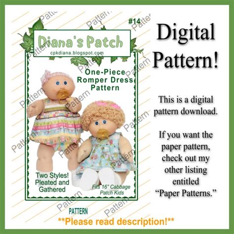 Doll Romper Pattern Etsy