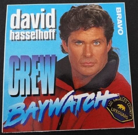 Werbe Aufkleber David Hasselhoff Baywatch Crew Bravo Star Stickers 90er