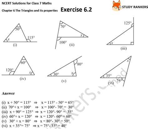 Ncert Solutions For Class 7 Maths Ch 6 The Triangles And Its Properties
