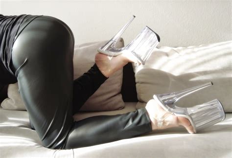 Clear High Heels And Black Leggings Pics Xhamster