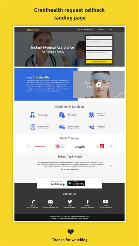 Check Out My Behance Project “request Callback Landing Page”