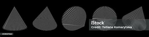 검은색 배경에 다양한 모양의 와이어프레임 기하학적 모양 집합입니다 흰색 선의 기하학적 모양 프로젝트를 위한 다각형 모양 3d 벡터 일러스트 레이 션 0명에 대한 스톡 벡터