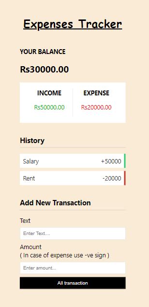 Github Vamsi Daily Expenses Tracker It Is A Web Development Project That Helps Tracking