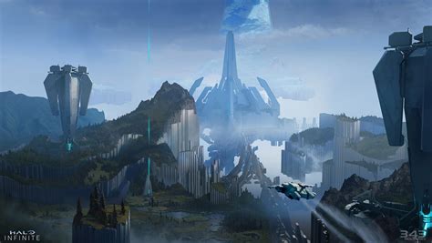 Forerunner Structure Art From Halo Infinite Infinite Art Concept Art