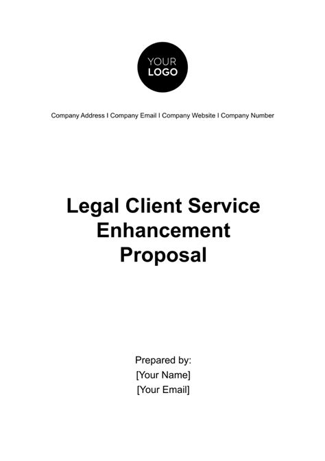 Free Legal Client Service Enhancement Proposal Template To Edit Online
