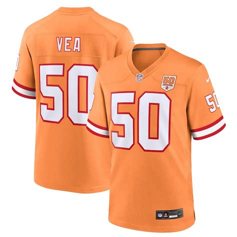 Vita Vea 50 Tampa Bay Buccaneers 50th Season Game Men Jersey