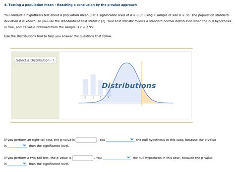 Solved Testing A Population Mean ﻿reaching A Conclusion By