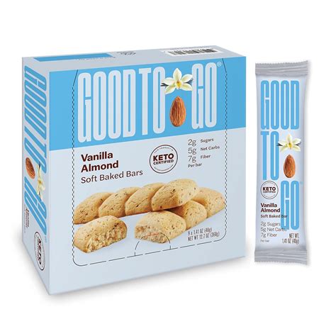 Good To Go Soft Baked Bars Vanilla Almond 9 Pack Gluten