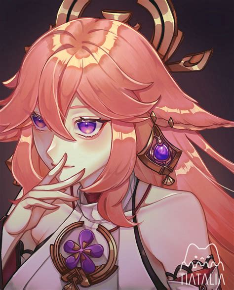 Yae Miko Genshin Impact Fan Art By Tiatalia92 On Deviantart