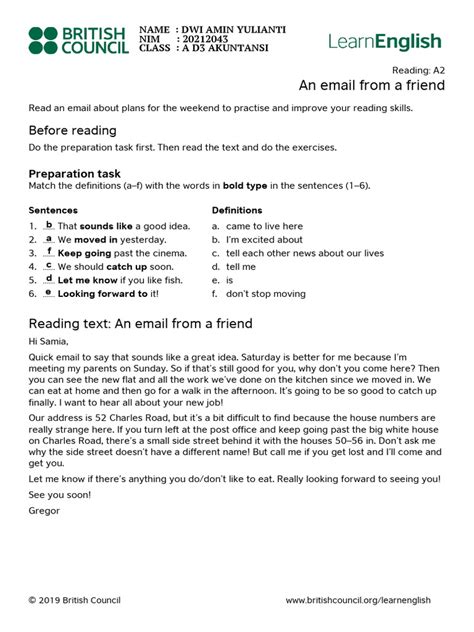 Assingment English Reading Done Pdf