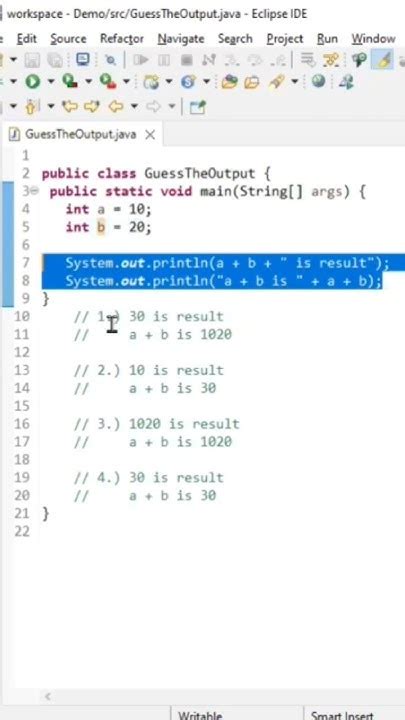 Java Program Guess The Output Coding Interview Javaprogram Javainterview Youtube