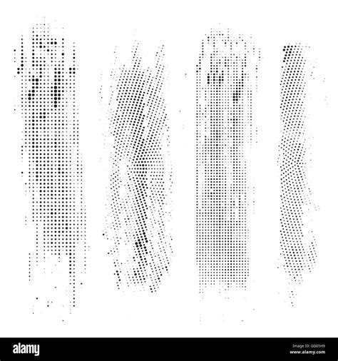 Set Of Vintage Abstract Halftone Backgrounds Vector Illustration Radial And Linear Halftone