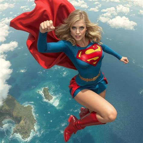 Supergirl Flying Away From Pacific Ocean By Wmotion On Deviantart