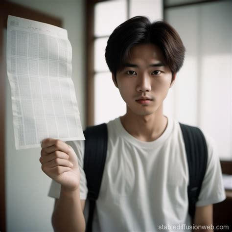 Korean Student With Desperate Expression Stable Diffusion Online