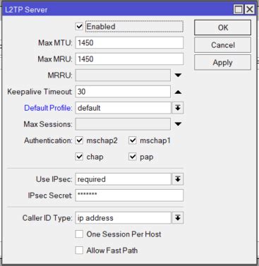 Basic L2TP IPsec Server Configuration On A MikroTik Device Netpro Lv
