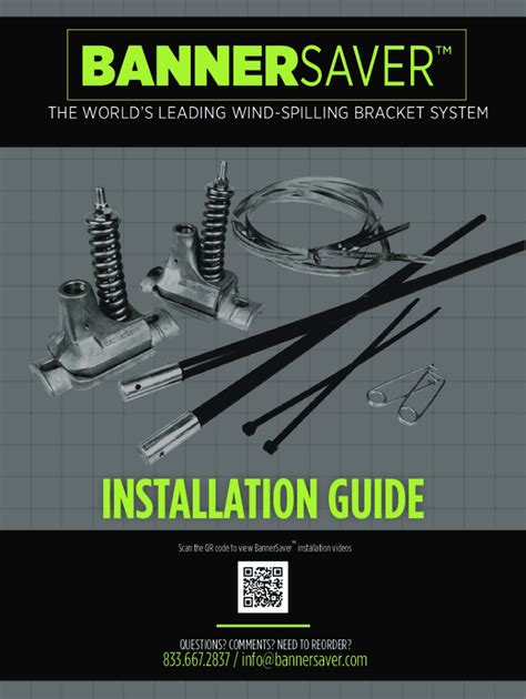 Fillable Online Bannersaver Wind Spilling Banner Bracket Arm Medium