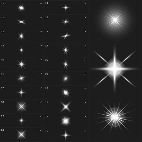 Artstation 100 Lights Brushes For Procreate Procreate Light Effect