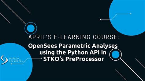 opensees parametric analyses using the python api in stko s