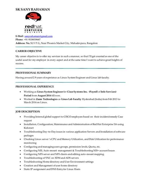 linux system engineer pdf