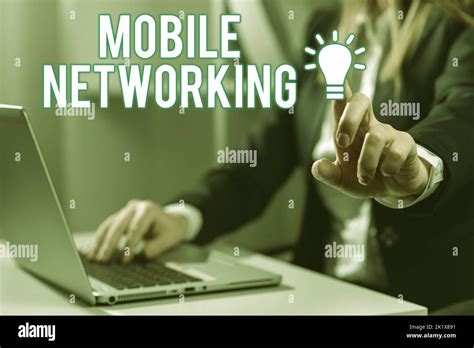 Text Caption Presenting Mobile Networkingcommunication Network Where