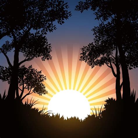 Sunrise Silhouette Vector Art Icons And Graphics For Free Download