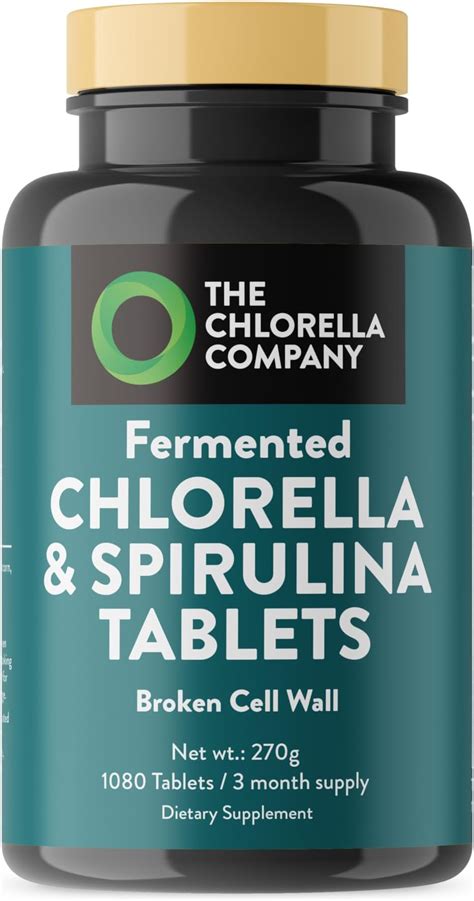 Organic Spirulina Chlorella Tablets 400 Count 2 In 1