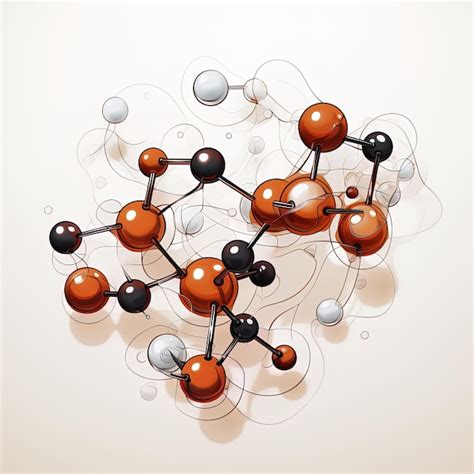 Premium Photo A Drawing Of A Molecular Structure With The Word Test On It