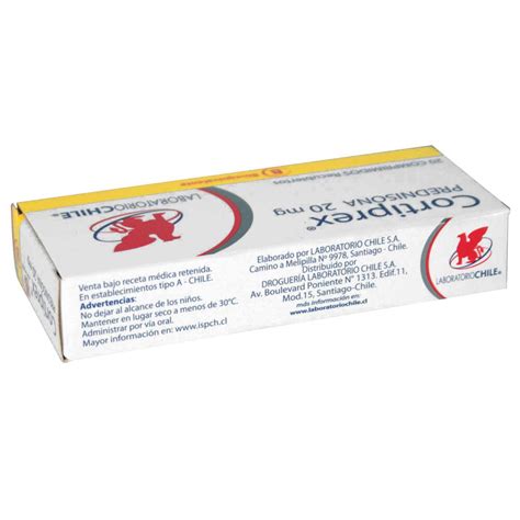 Cortiprex Prednisona 20 Mg 20 Comprimidos Recubierto