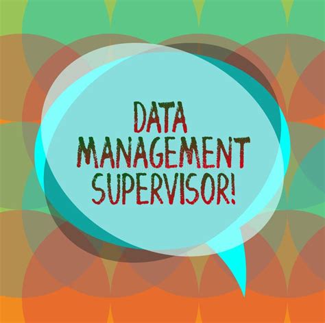 Word Writing Text Data Management Supervisor Business Concept For