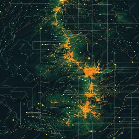 Premium Photo A Geographic Map Overlaying Population Density Data With Healthcare Access Points